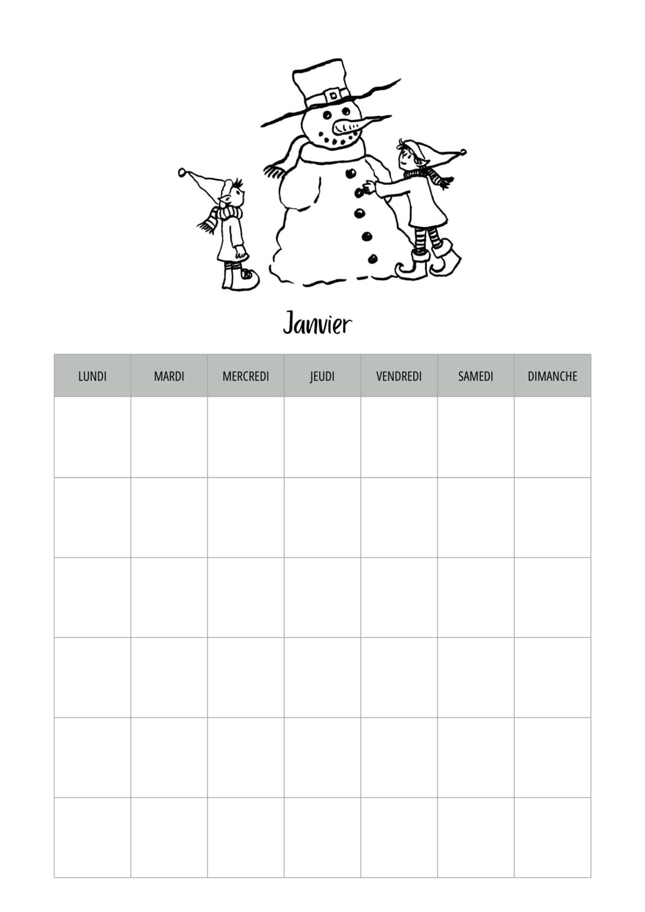 Calendrier perpétuel à imprimer | Les dessins de la lutine